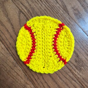 Baseball Coaster Crochet Pattern, Softball Coaster Crochet Pattern ...