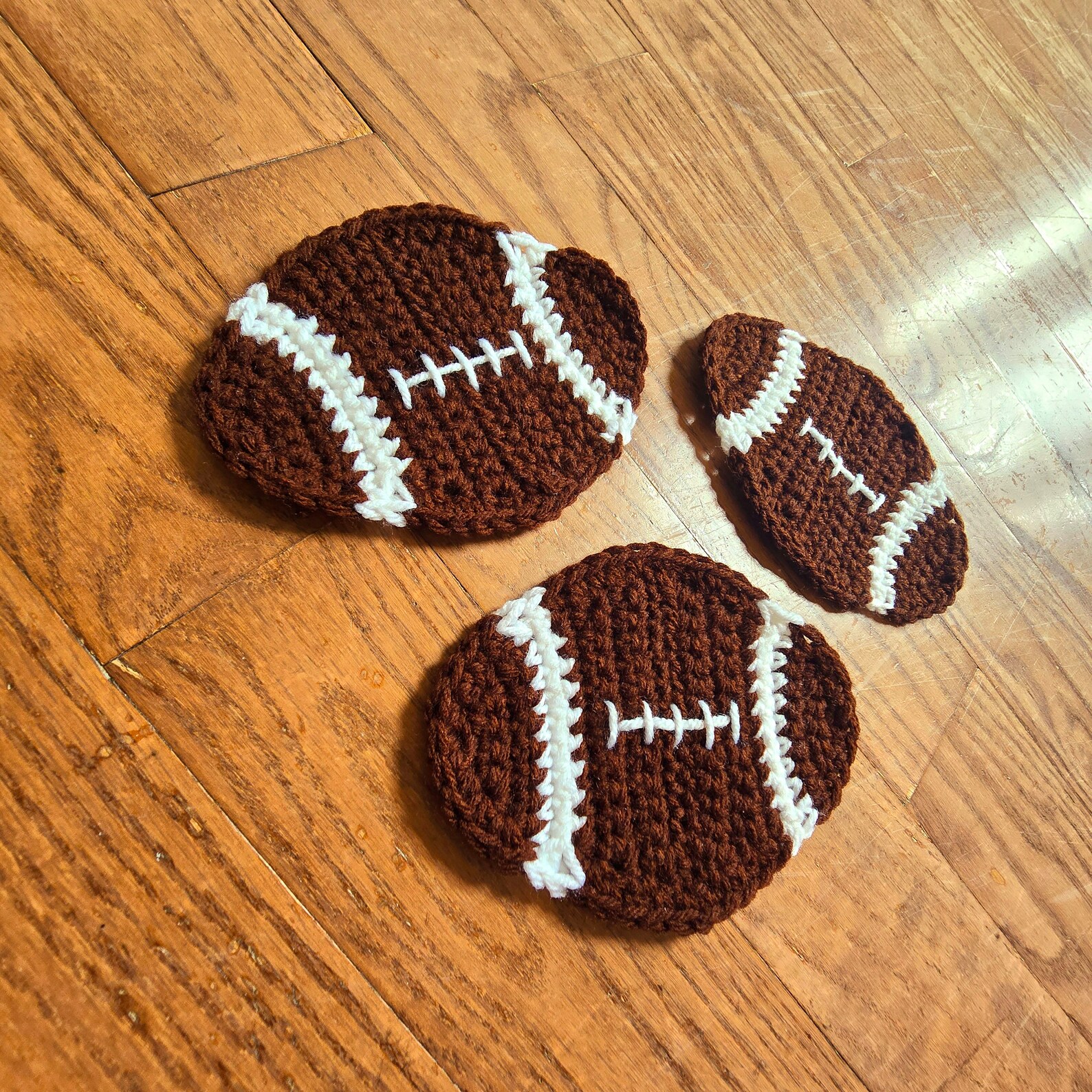 Football Coaster Crochet Pattern: Easy Applique (PDF Digital Download ...