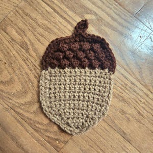 Acorn Crochet Coaster Pattern, Acorn Coaster Crochet Pattern for Fall ...