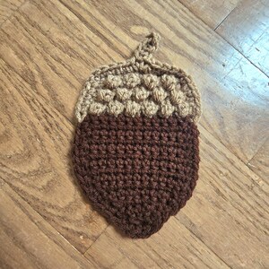 Acorn Crochet Coaster Pattern, Acorn Coaster Crochet Pattern for Fall ...