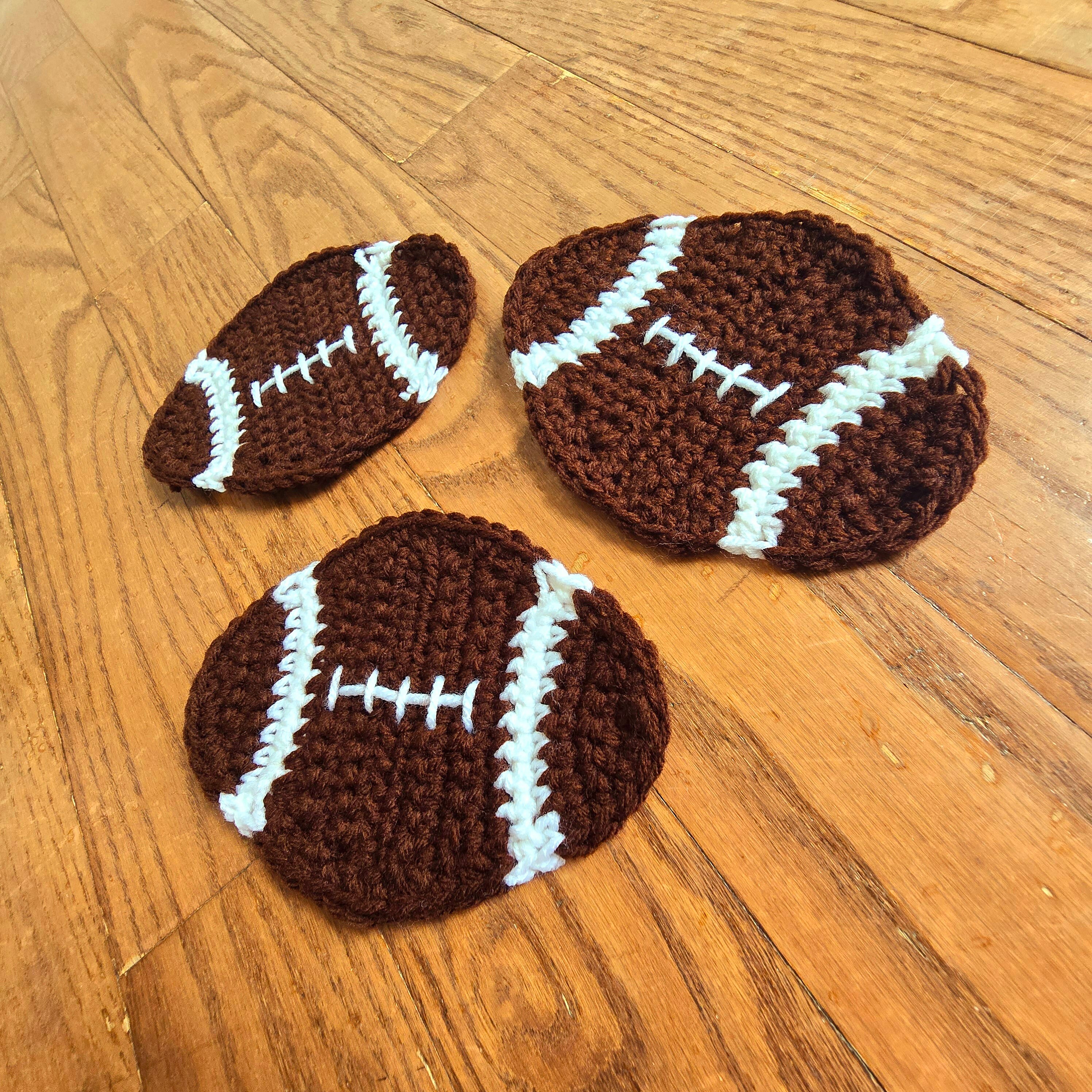 Football Coaster Crochet Pattern: Easy Applique (PDF Digital Download ...
