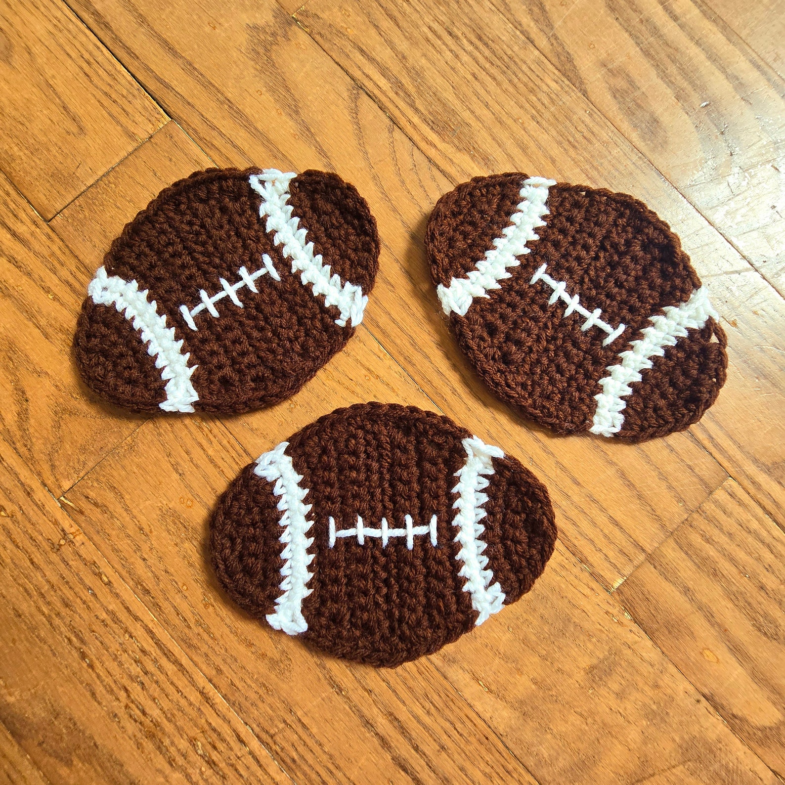 Football Coaster Crochet Pattern: Easy Applique (PDF Digital Download ...