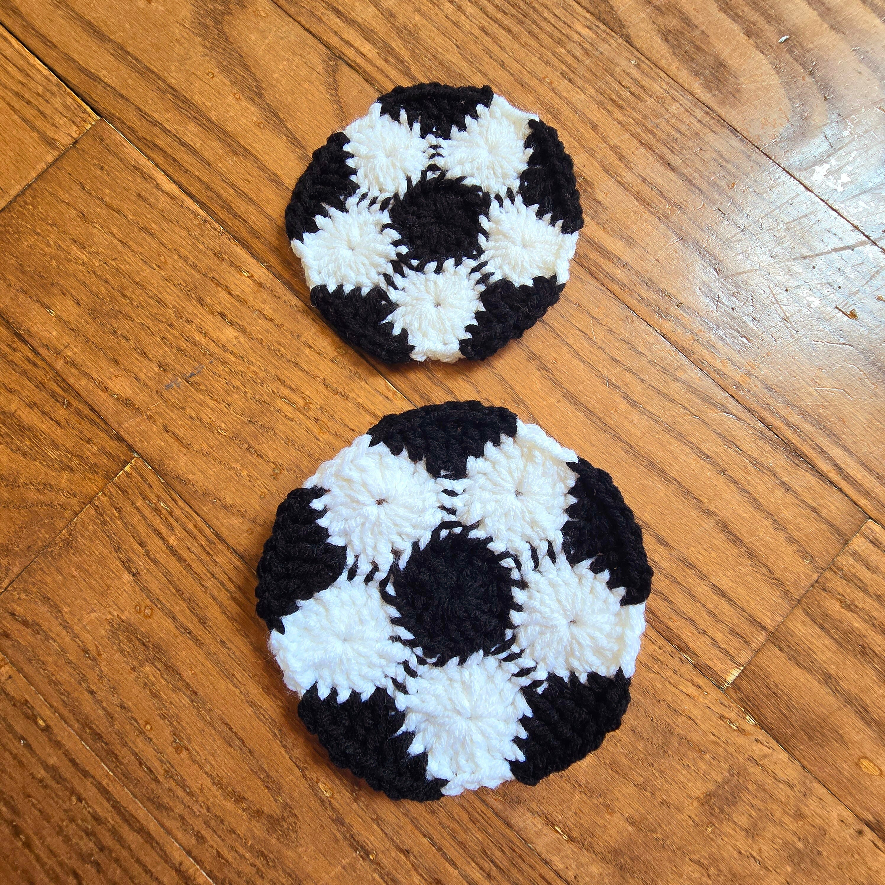 Soccer Ball Coaster Crochet Pattern: Sports Decor Applique (PDF Digital ...