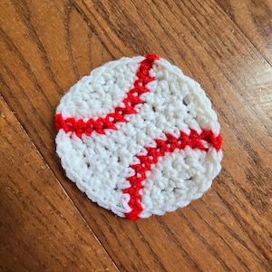 Baseball Coaster Crochet Pattern, Softball Coaster Crochet Pattern ...