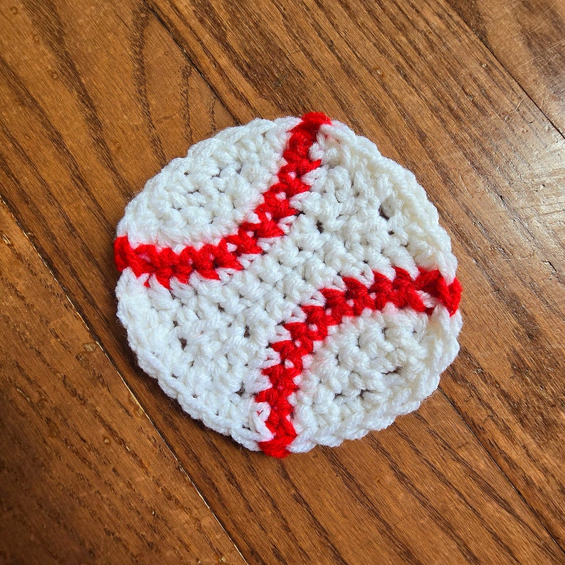 Baseball Softball Coaster Crochet Pattern (PDF Digital Download) - Etsy