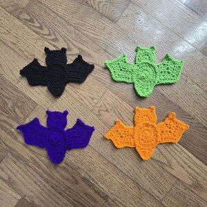 Bat Coaster Crochet Pattern: Halloween Applique (PDF Digital Download ...
