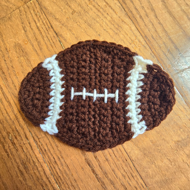 Football Coaster Crochet Pattern: Easy Applique (PDF Digital Download ...