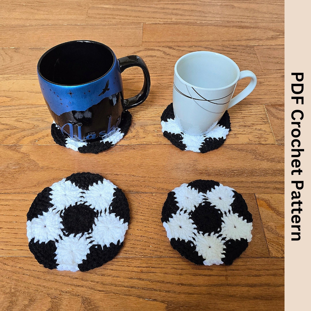 Soccer Ball Coaster Crochet Pattern, Crochet Soccer Ball Pattern ...
