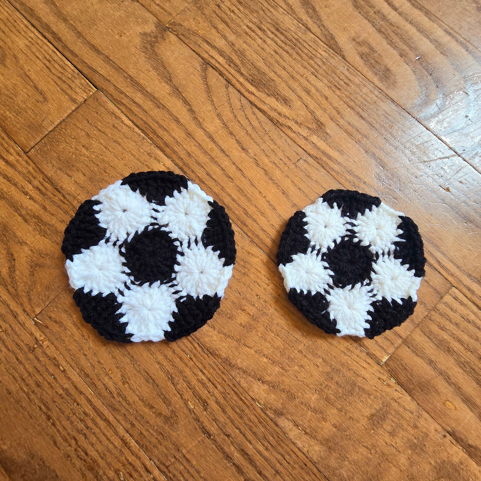 Soccer Ball Coaster Crochet Pattern: Sports Decor Applique (PDF Digital ...