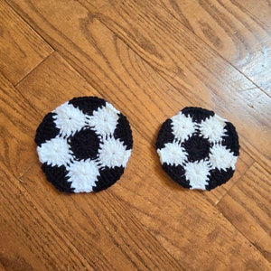 Soccer Ball Coaster Crochet Pattern: Sports Decor Applique (PDF Digital ...