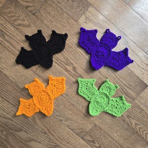 Bat Coaster Crochet Pattern: Halloween Applique (PDF Digital Download ...