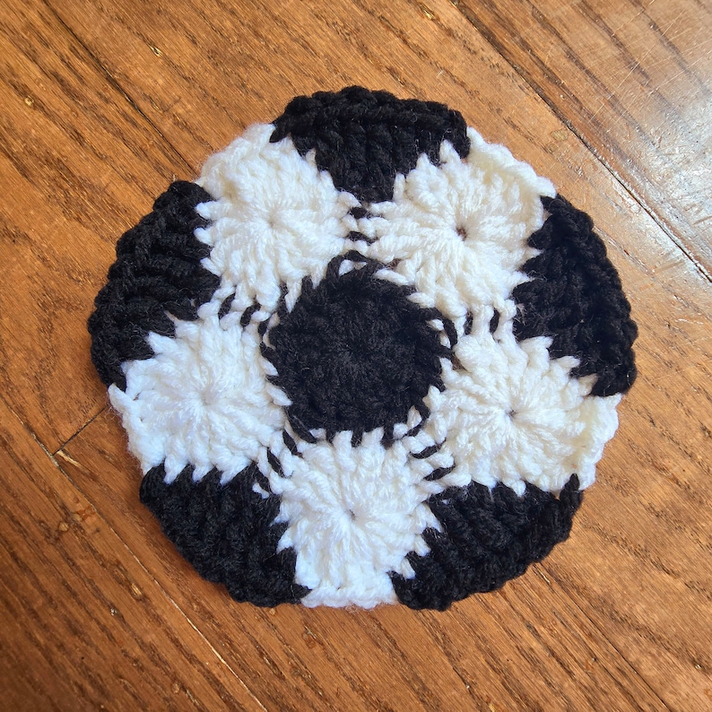 Soccer Ball Coaster Crochet Pattern, Crochet Soccer Ball Pattern ...