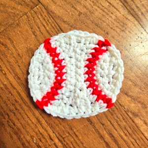 Baseball Coaster Crochet Pattern, Softball Coaster Crochet Pattern ...