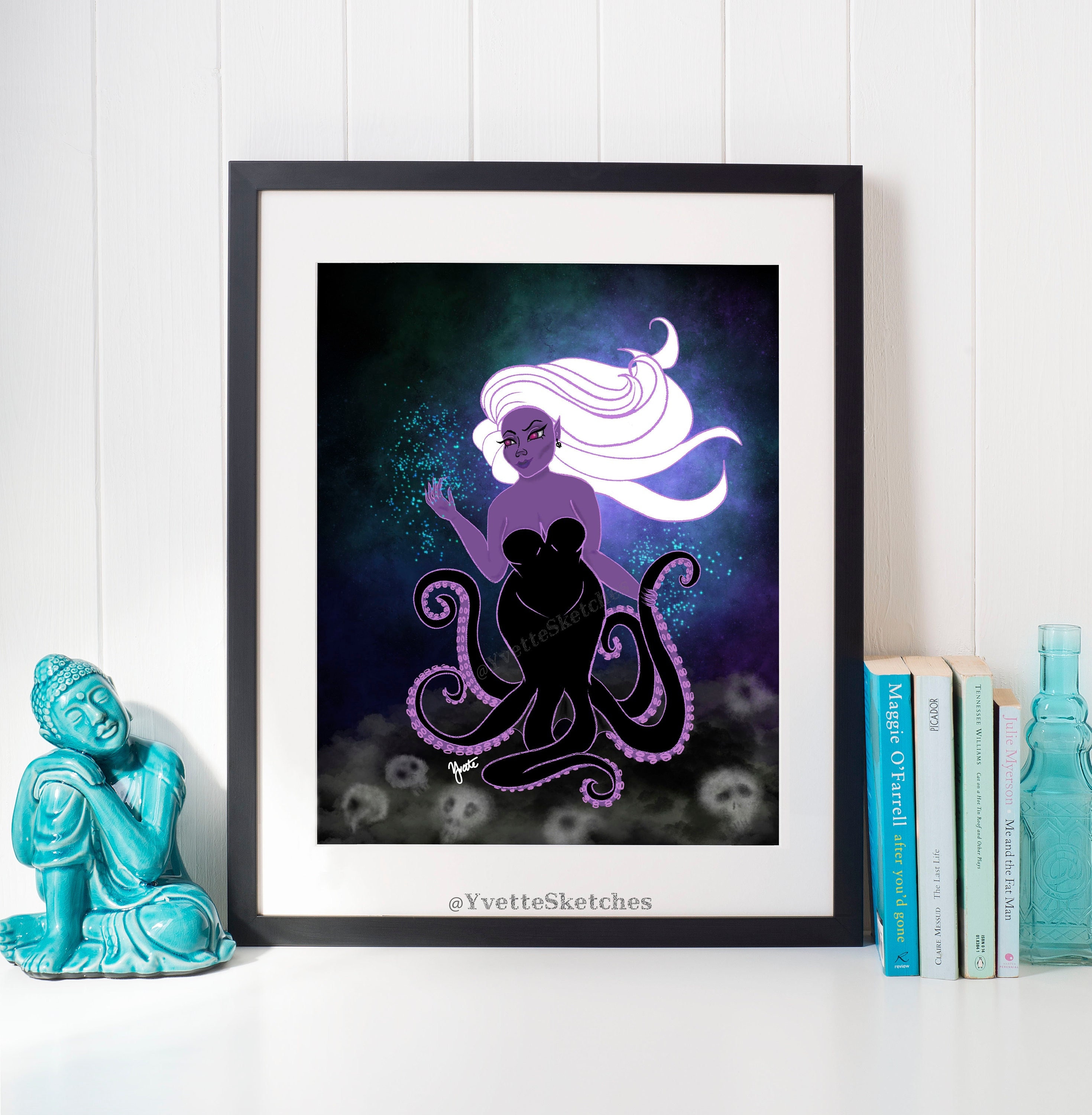 Sea Witch, Ursula, Half Octopus, Pinup, Pinup Art, Art Print, Art ...