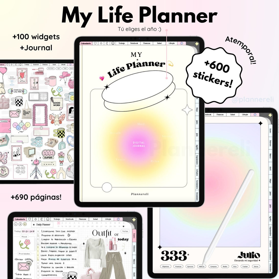 My Life Planner 2026 | Digital planner | Digital notes | Aesthetic ...