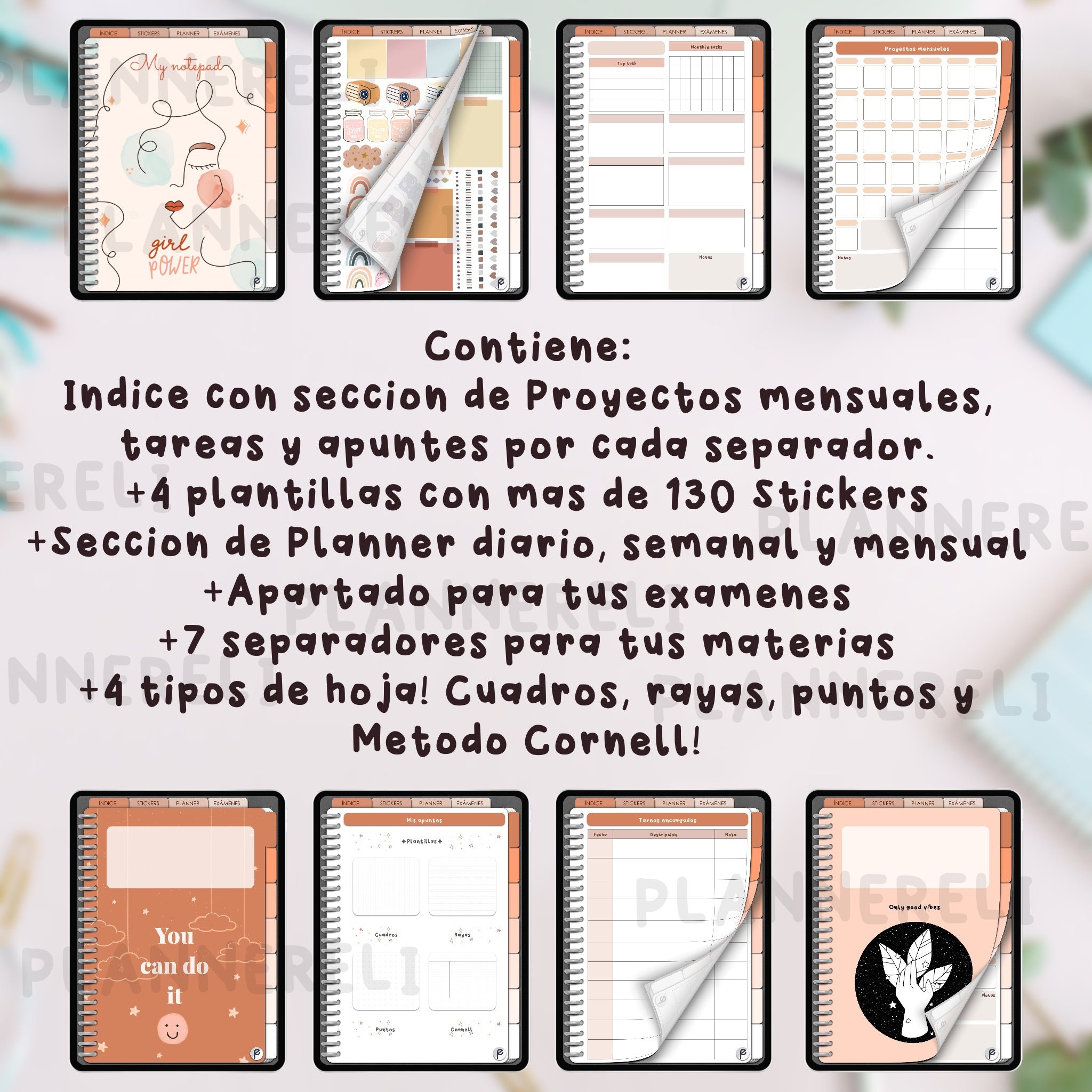 Student Digital Notebook | GIRL POWER | Digital Notes | School Planner ...