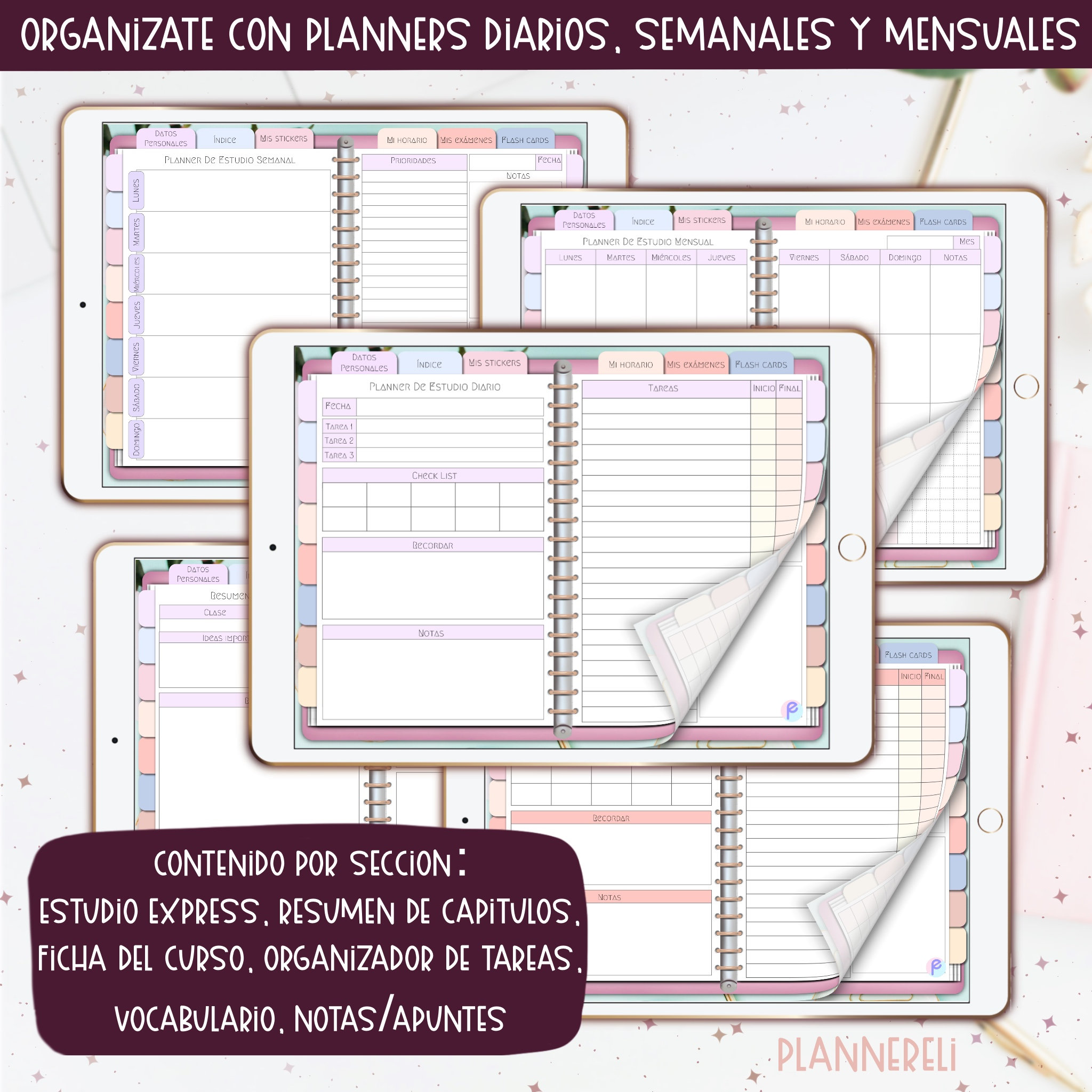 Digital Student Planner | iPad planner | Digital Schedule | Daily ...