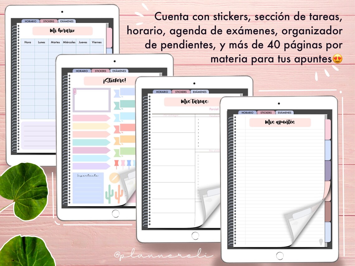 Student Digital Notebook, for digital notes, school planner, sticker ...
