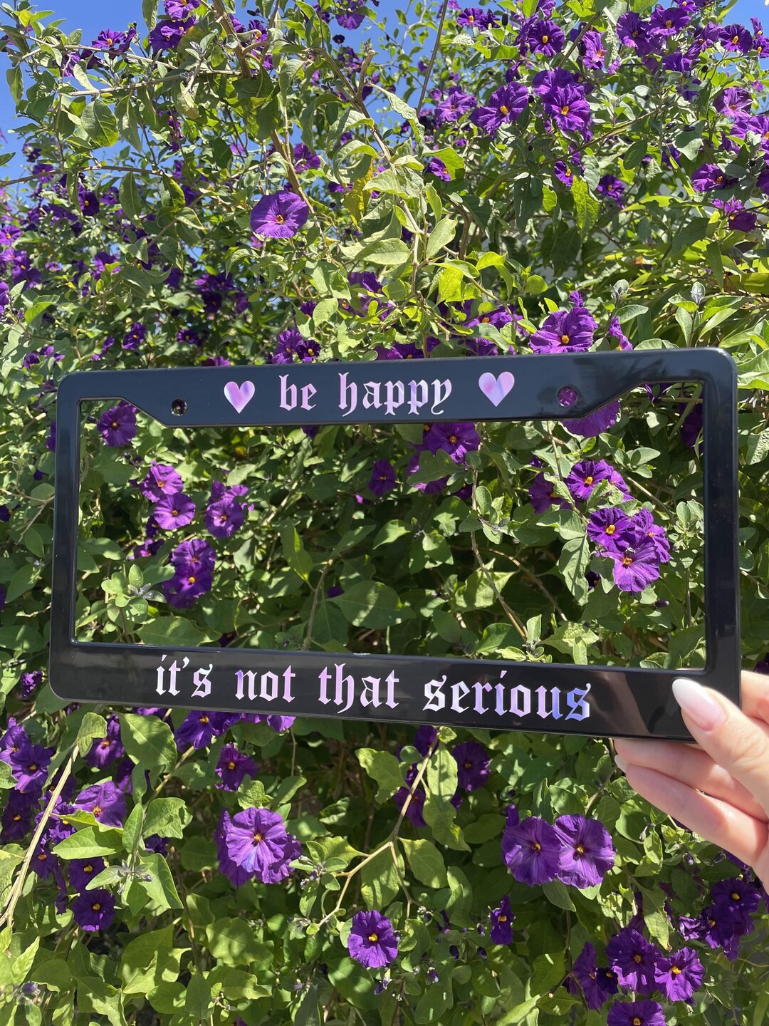 Be Happy License Plate Frame, Cute Car Accessories, Kawaii Pink Car ...