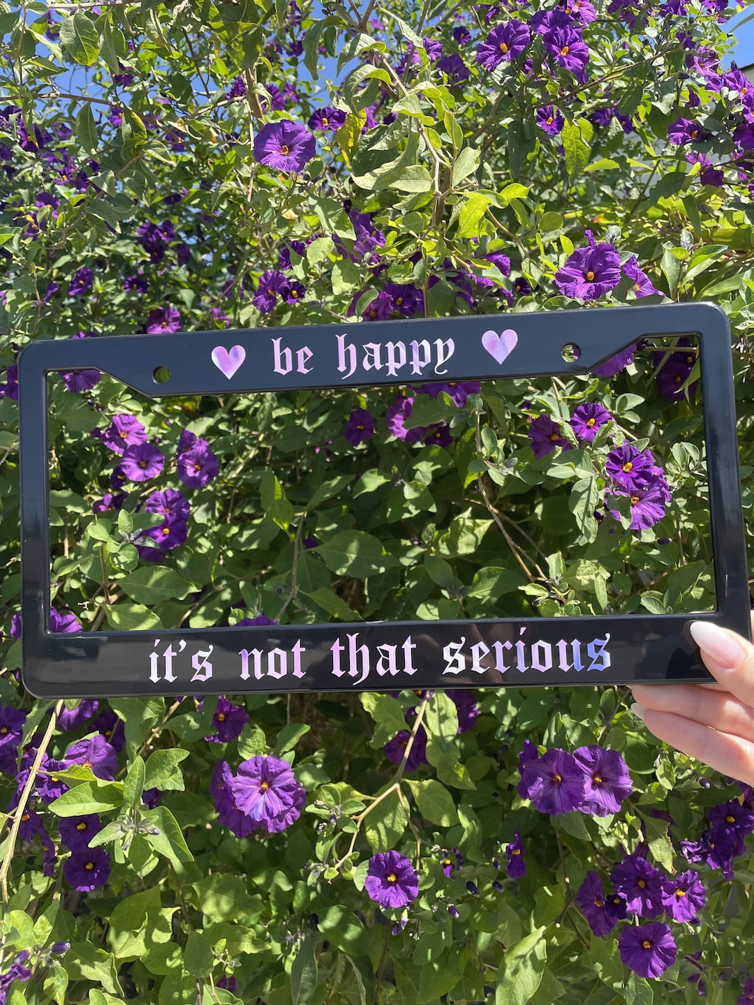 Be Happy License Plate Frame, Cute Car Accessories, Kawaii Pink Car ...