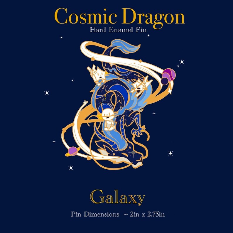 Galaxy Dragon Enamel Pin Hard Enamel Pin Cool Pins Cute - Etsy