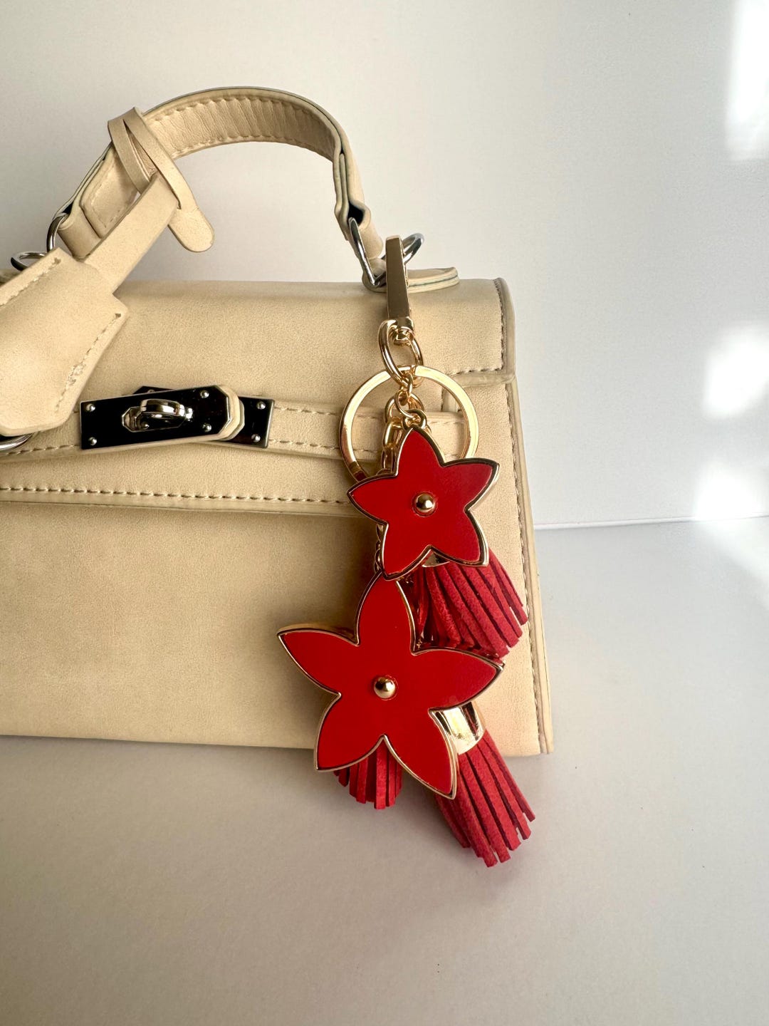 Red Star Bag Charm, Cute Handbag Charm, Purse Keychain, Handmade Bag ...