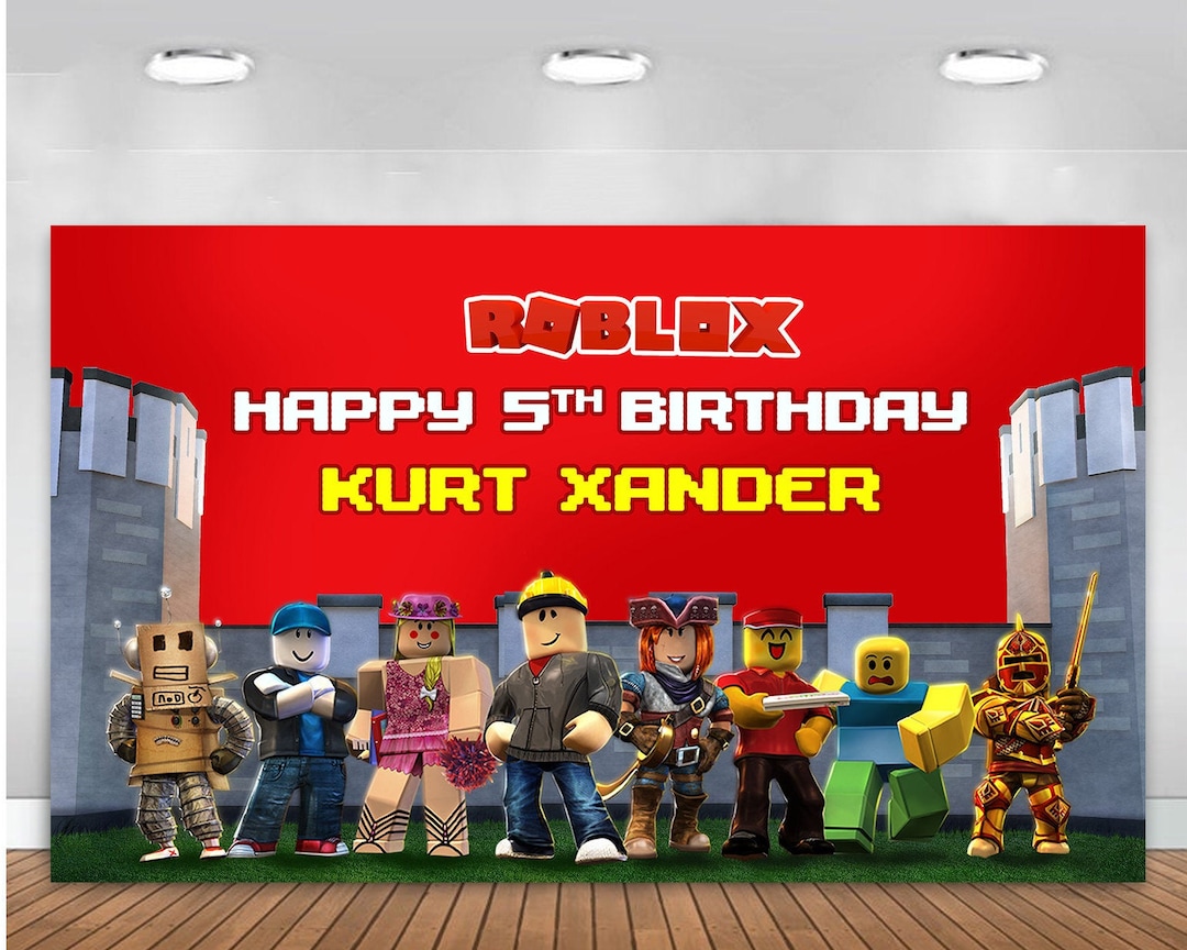 Roblox Birthday Backdrop Boy Roblox Birthday Girl Roblox - Etsy