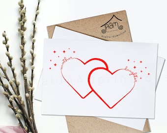 Printable Mother's Day Card / Mom Son Daughter / Mommy With Boy and ...