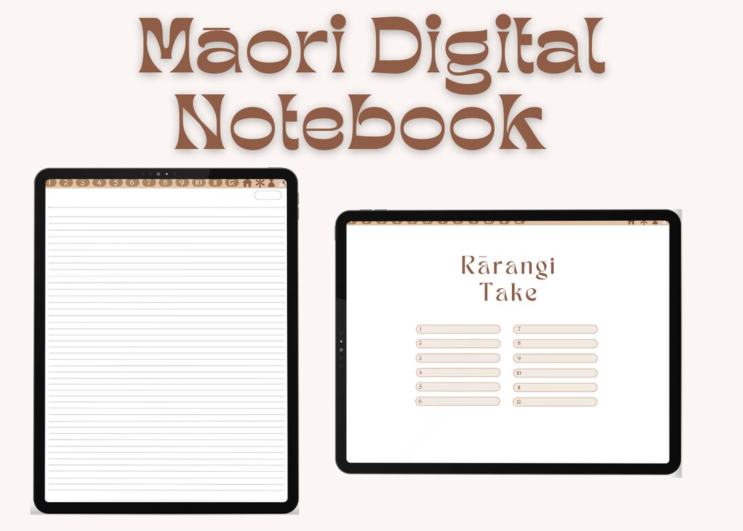 Te Reo Maori Digital Notebook, Goodnotes/notability PDF Linked Notebook ...