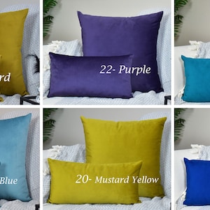 Rust Velvet Throw Pillow Cover With 64 Size Options, Velvet Euro Sham ...