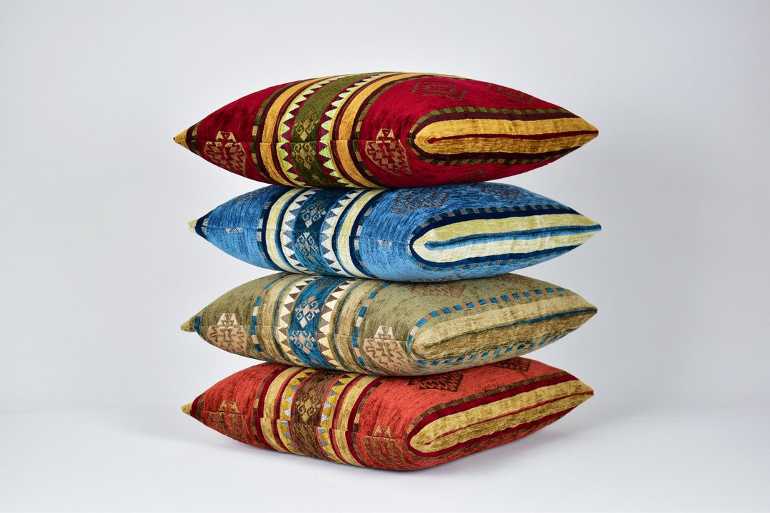 Geometric Kilim Pillow Cover, Turkish Cushion Cover, Euro Sham Cover ...