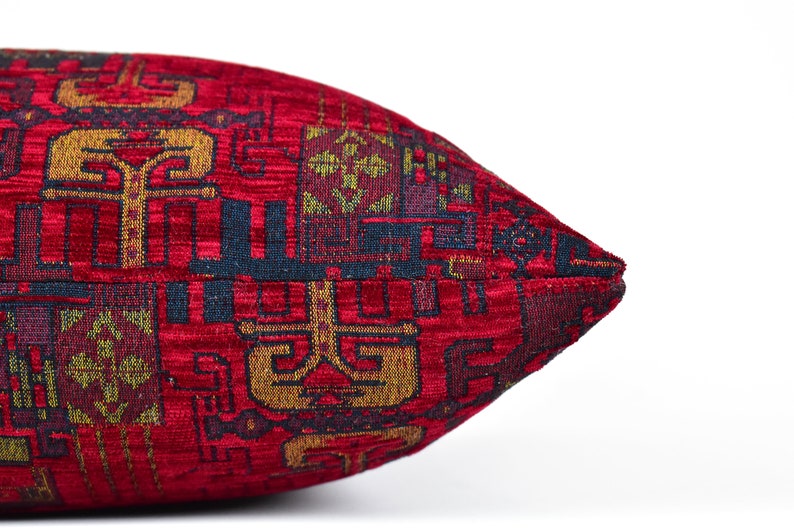 Any Size Red Turkish Kilim Throw Pillow Cover Dark Red - Etsy