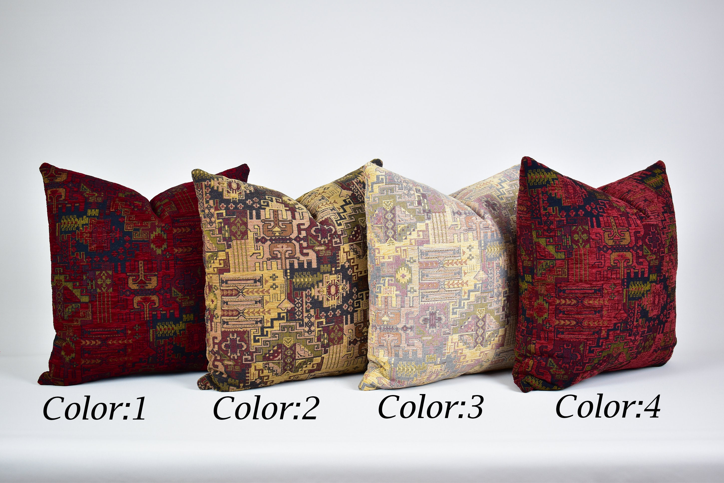 Any Size Red Turkish Kilim Throw Pillow Cover Dark Red - Etsy UK