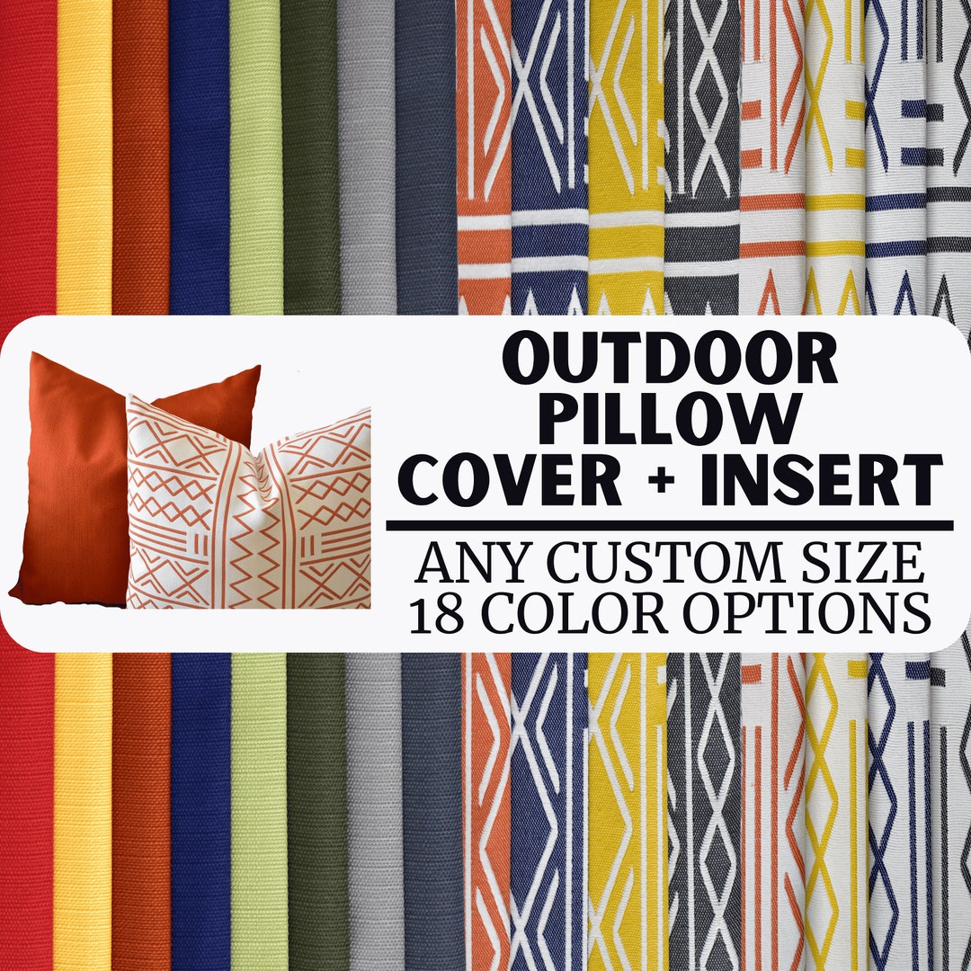 Aztec Outdoor Pillow Cover With Insert, Waterproof Patio Decor - Etsy
