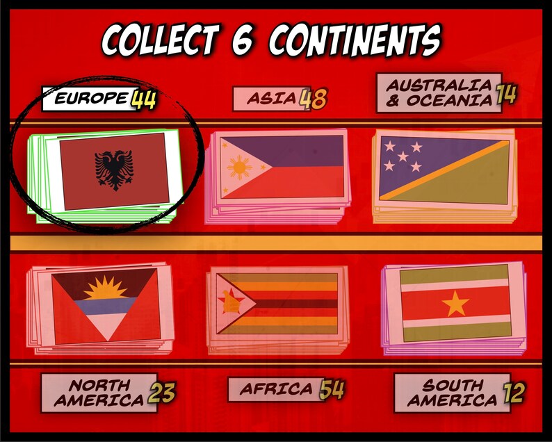 Flags of Europe Flashcards Europe Continent Europe Map - Etsy