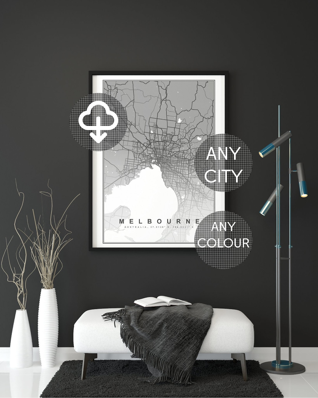 CUSTOM COLOR City Map, Personalised Map , Printable Map Wall Art ...