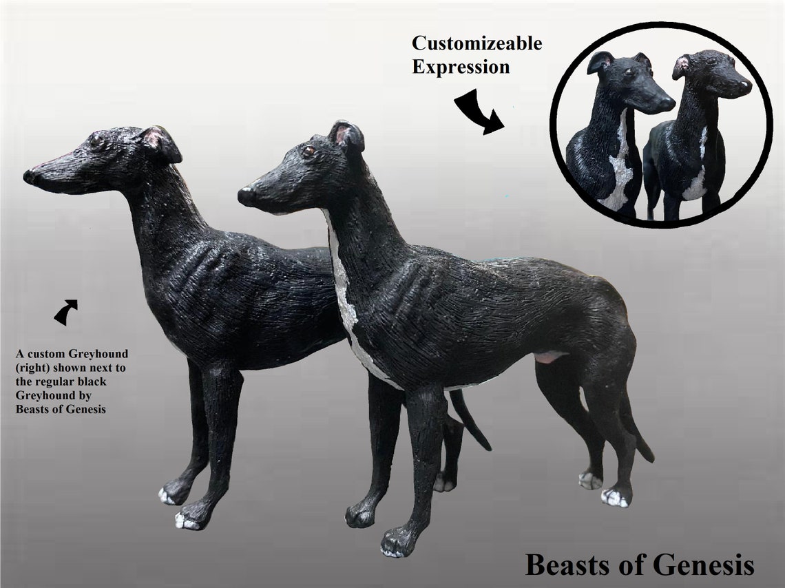 Your Greyhound in Miniature Customizable Hand Painted Resin - Etsy