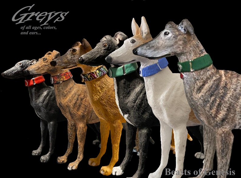 Your Greyhound in Miniature Customizable Hand Painted Resin - Etsy