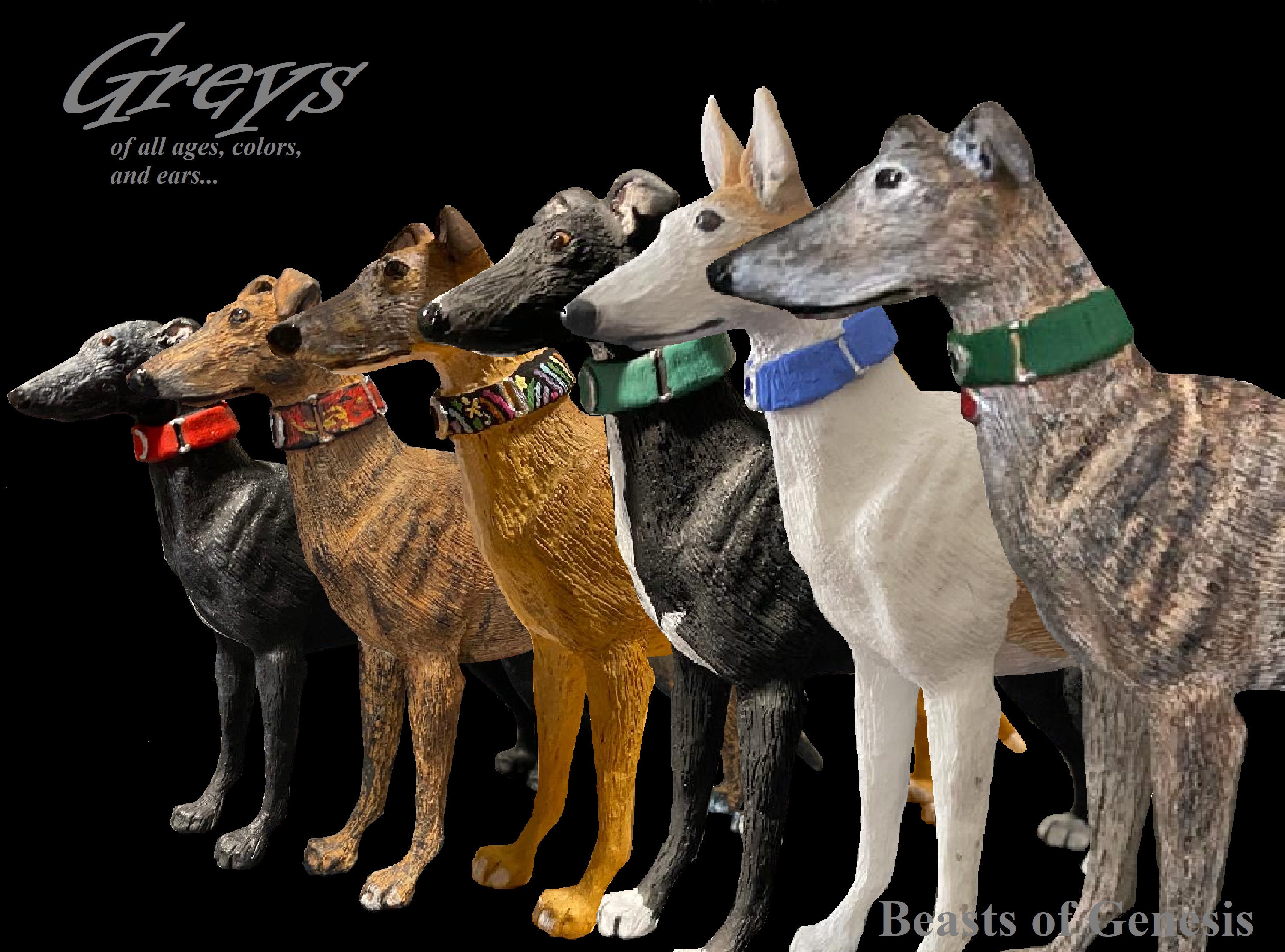 Your Greyhound in Miniature Customizable Hand Painted Resin - Etsy