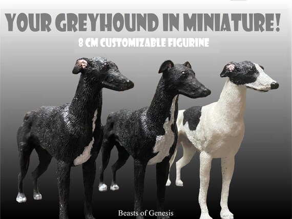 Your Greyhound in Miniature Customizable Hand Painted Resin - Etsy