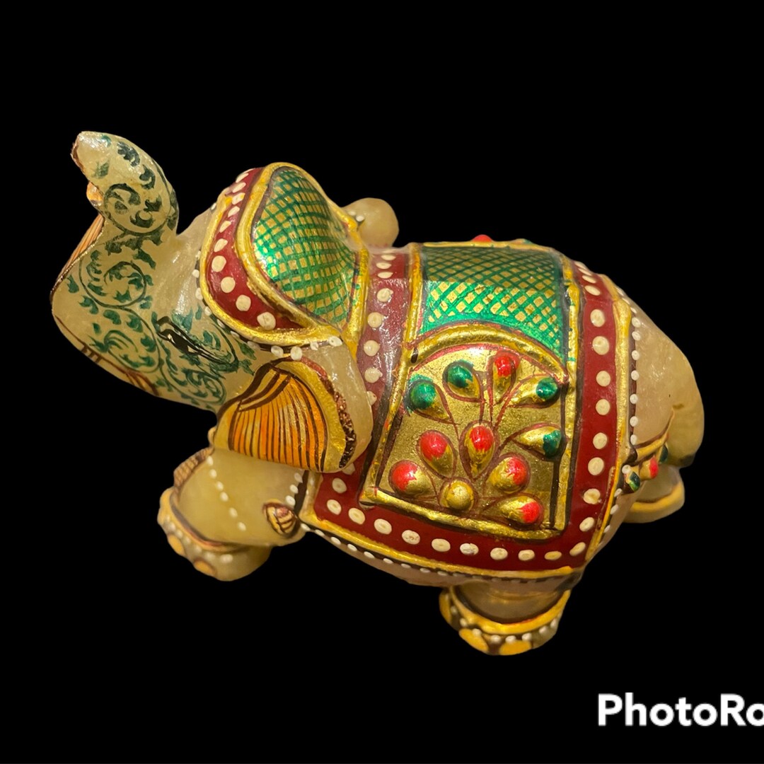 Jade Elephant, Yellow Jade, Carved Elephant, Elephant Statue, Elephant ...