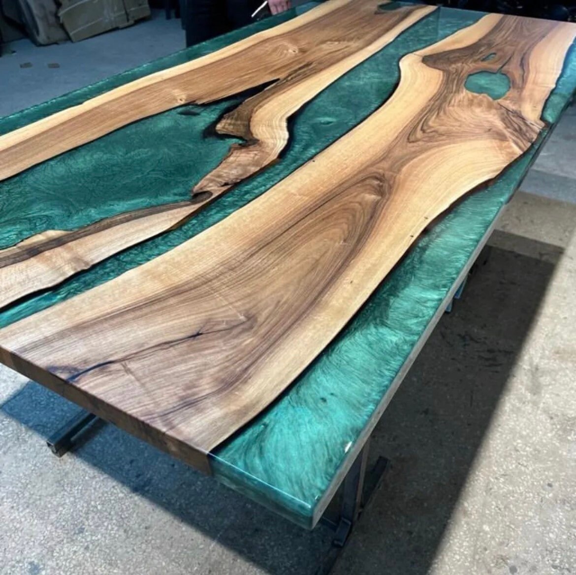 Epoxy Tabletop Wooden Dining Table Epoxy Resin Table Kitchen - Etsy