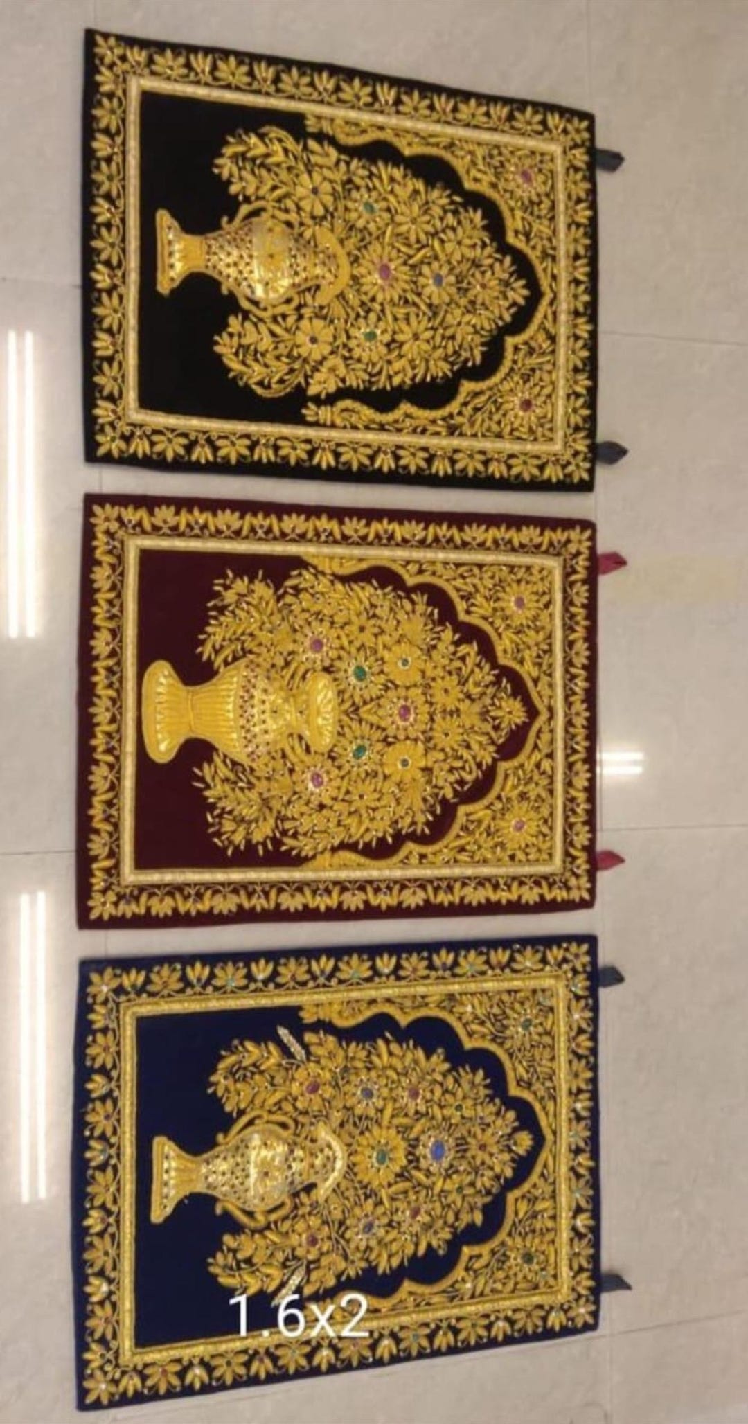 Golden Threads Zardozi/ Zardozi Wall Panel/ Embroidery Wall Hanging/ook ...