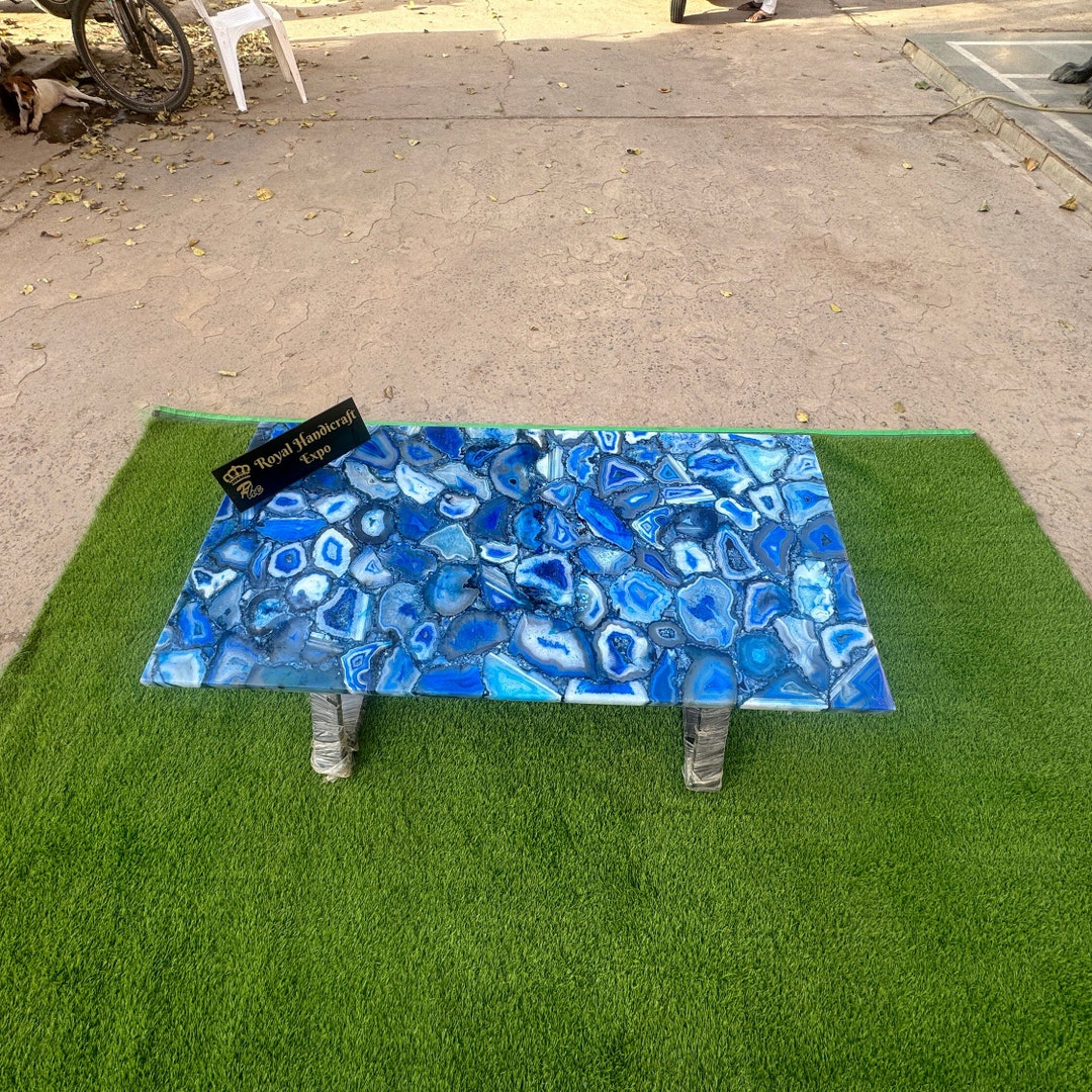 Blue Agate Table Top, Side Table, Coffee Table, Patio Table, Kitchen ...
