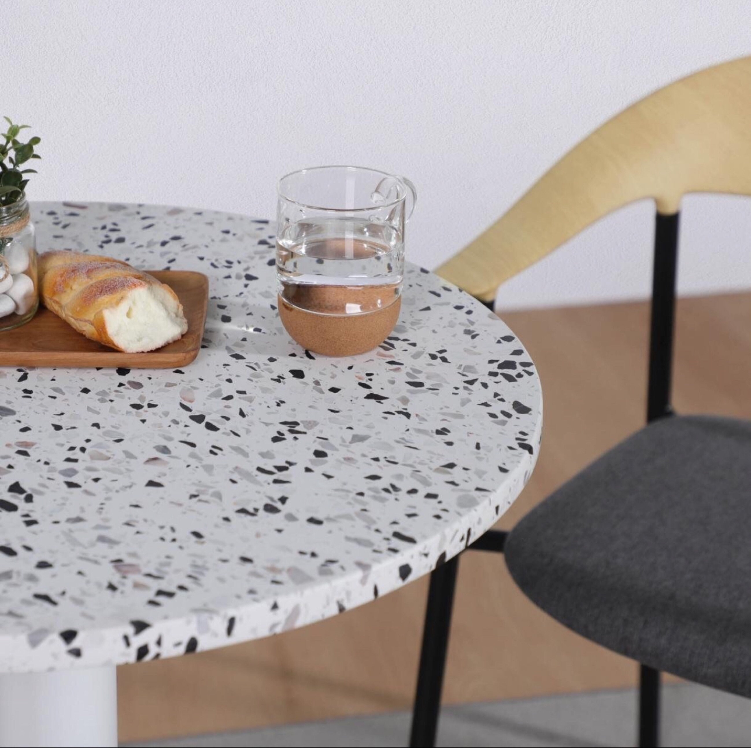 White Terrazzo Table Top for Restaurants Gardens Balcony Round Terrazzo Coffee Table Top Long Terrazzo Dining Tables Bar Counter. Etsy