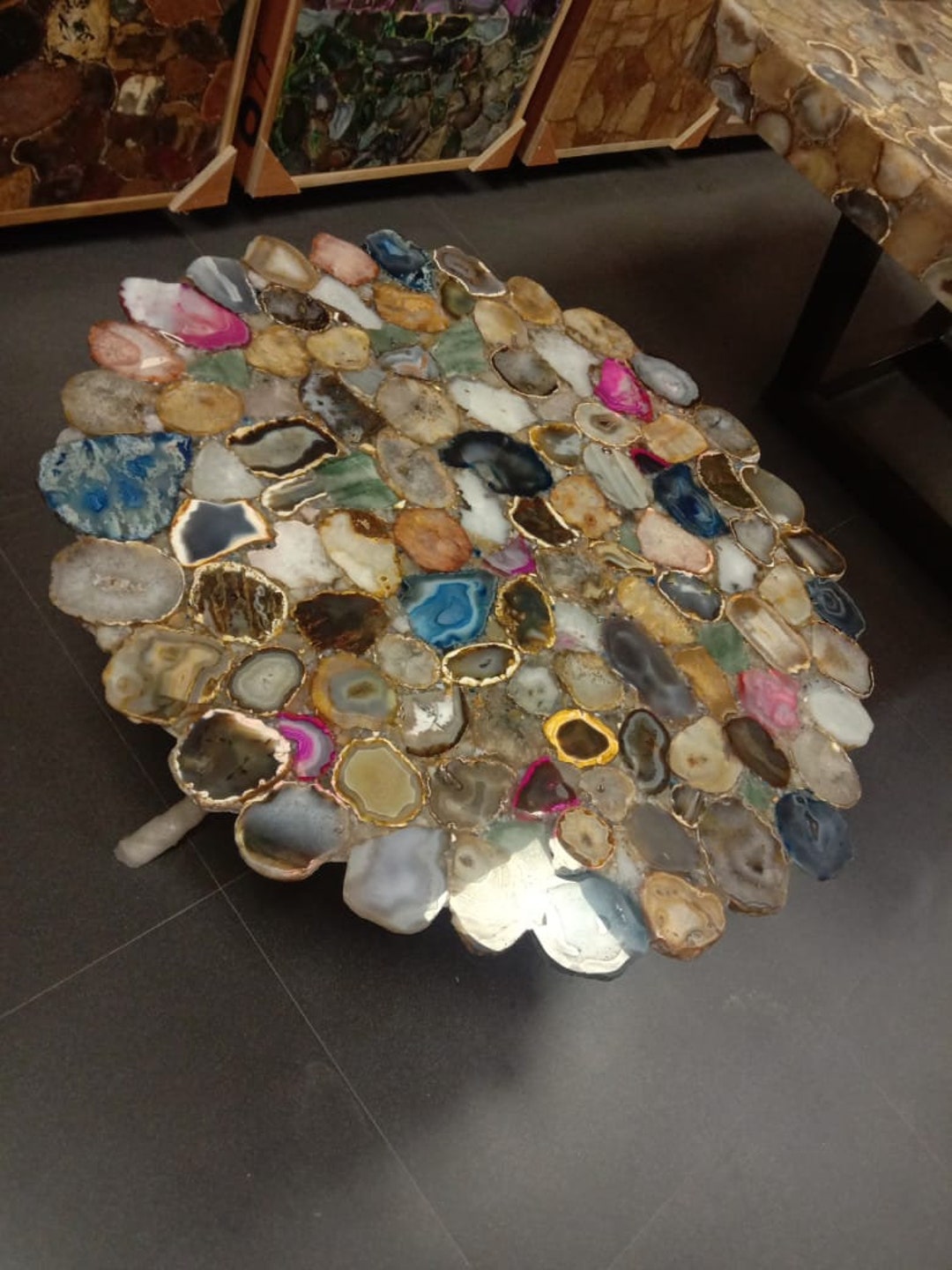 Agate Table Top, Agate Table, Stone Dining Table, Agate Console Table ...