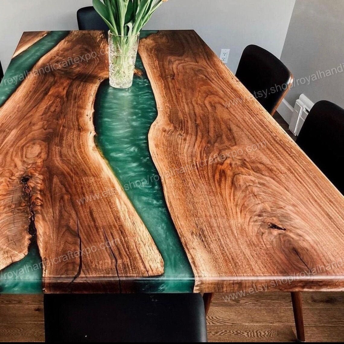 Epoxy Resin Dining Table Top Resin River Coffee and Dining - Etsy