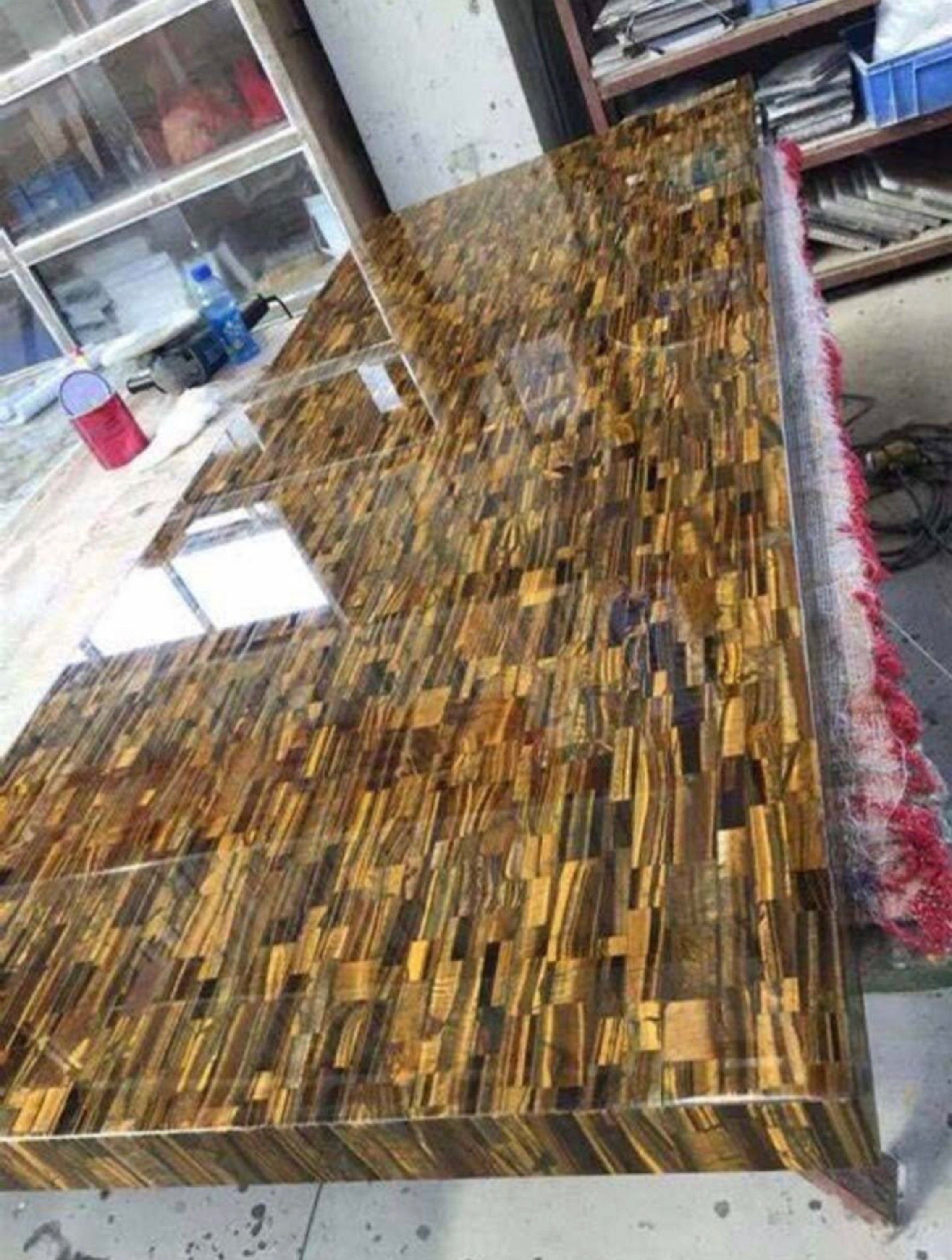 Tiger Eye Countertop Stone Slab Table Yellow Tiger Eye Stone - Etsy