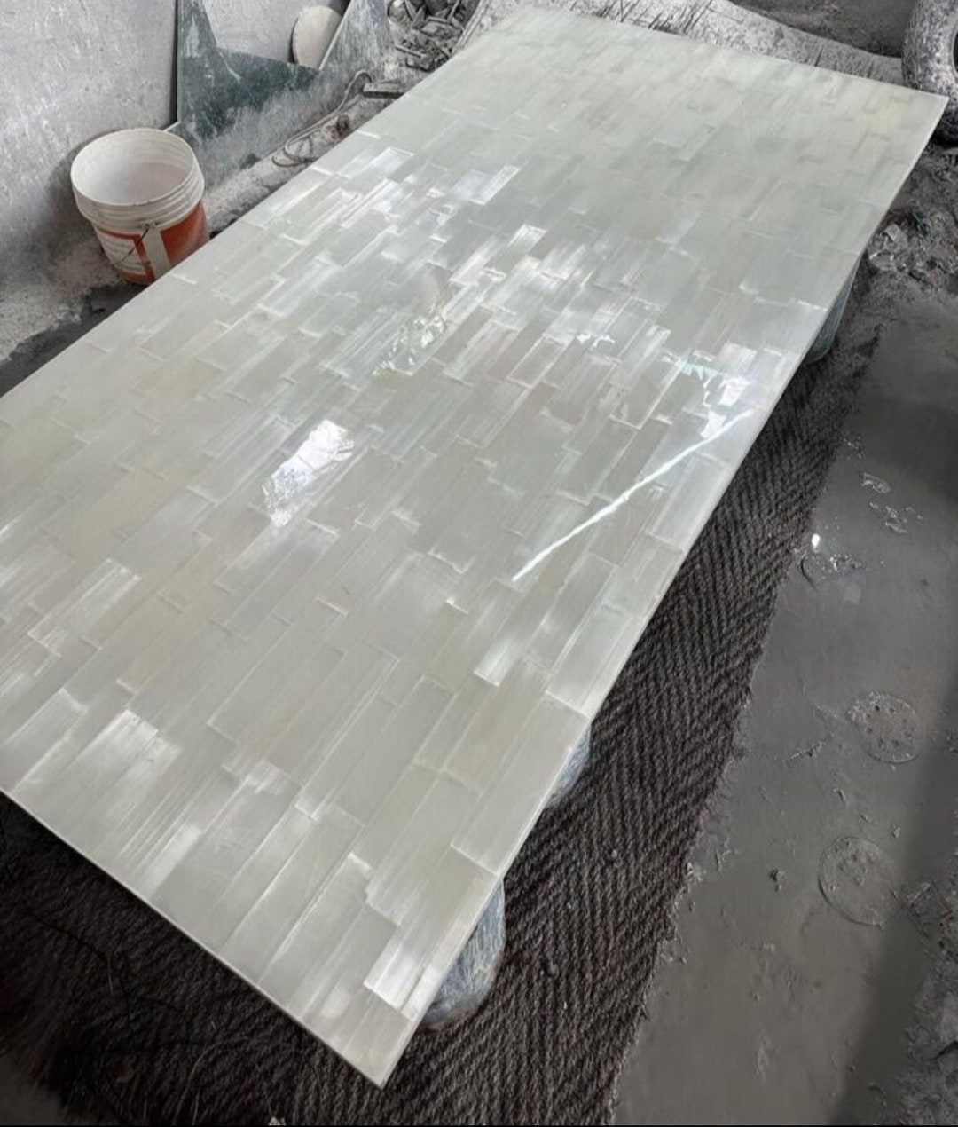 Selenite Table Natural Stone Furniture/ Selenite Table Unique Crystal ...