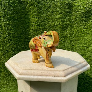 Elephant, Natural Green Jade Elephant Statue, Home Decor Statue ...